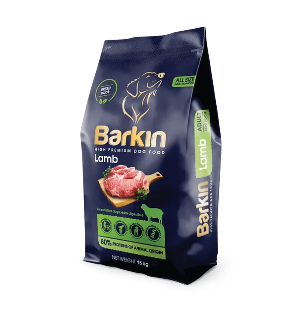 BARKIN Suva hrana za pse High Premium Junior, Jagnjetina, 15kg