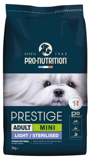 PRO-NUTRITION Suva hrana za pse Prestige Adult Mini Light/Sterilised, 3kg