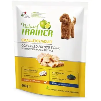 Trainer Natural Dog Hrana Za odrasle pse malih rasa, Piletina i Pirinač, 800g