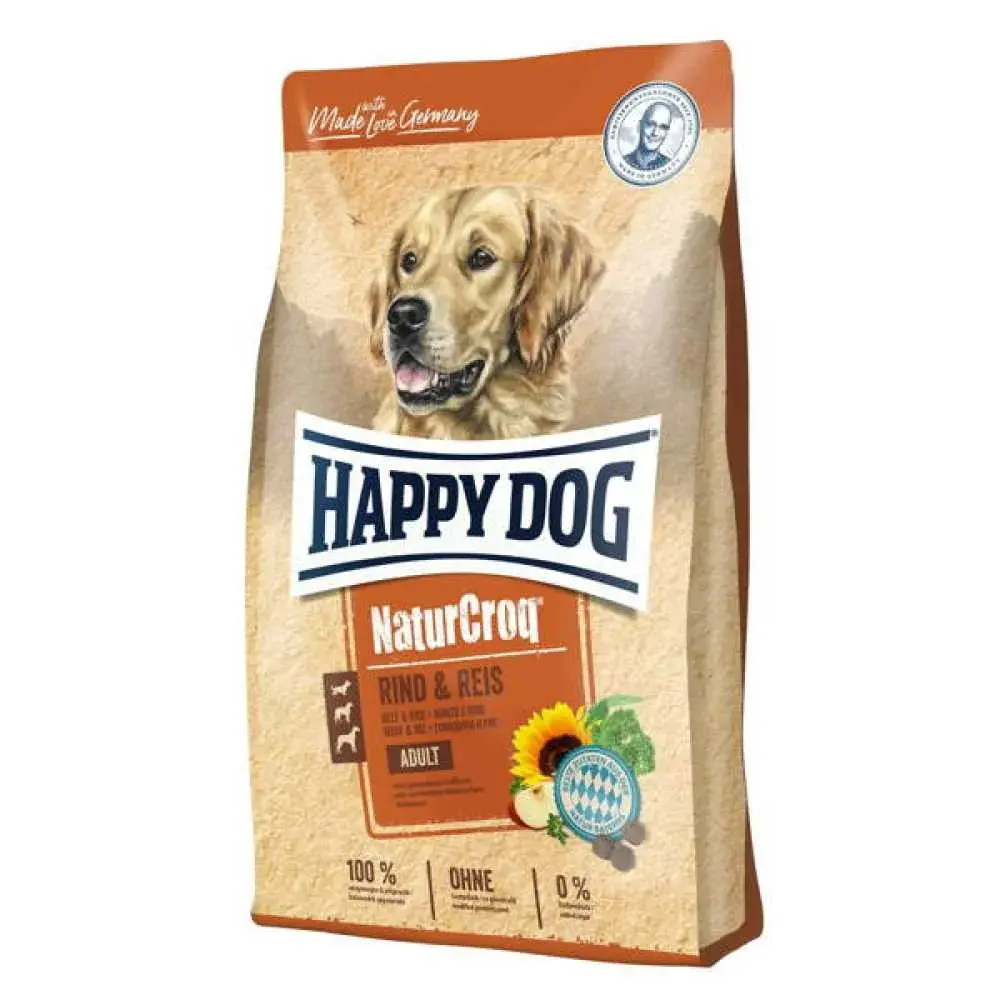 Happy Dog Naturcroq Hrana za pse, Govedina i pirinač, 15kg