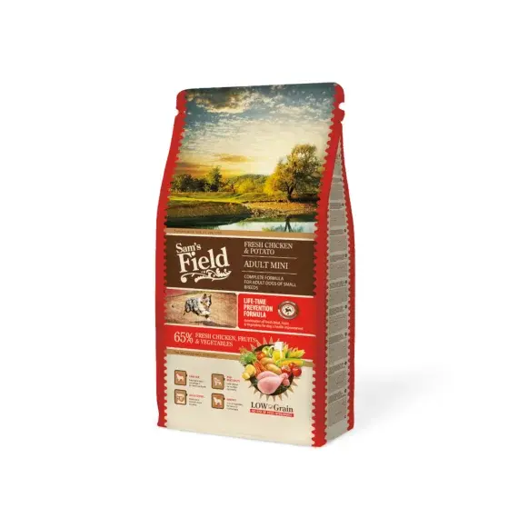 SAM'S FIELD Granule sa piletinom i krompirom ADULT MINI , 8kg