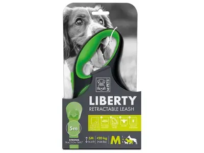M-Pets Povodac za pse Liberty, 5m , Crni