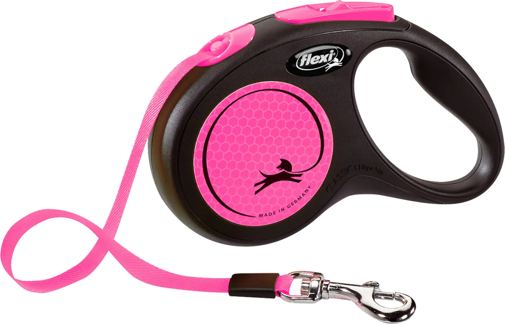 FLEXI Povodac za pse New Neon Tape S, 5m, Do 15 kg, Roze