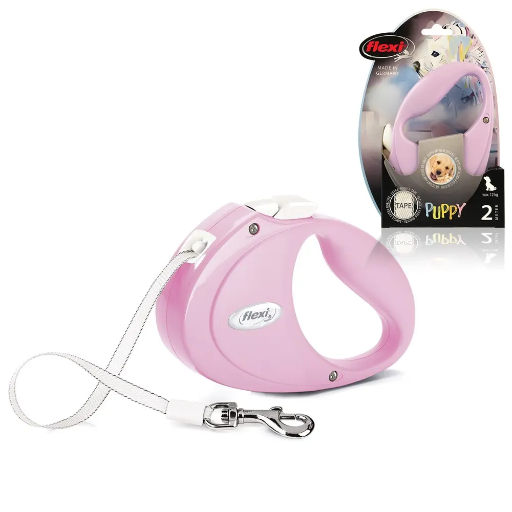 FLEXI Povodac za pse 2m roze-beli