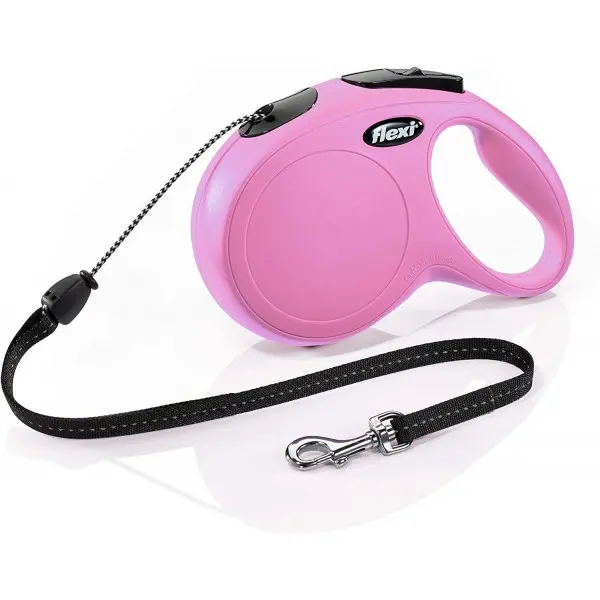 FLEXI Povodac za pse New Classic Cord S 5m roze