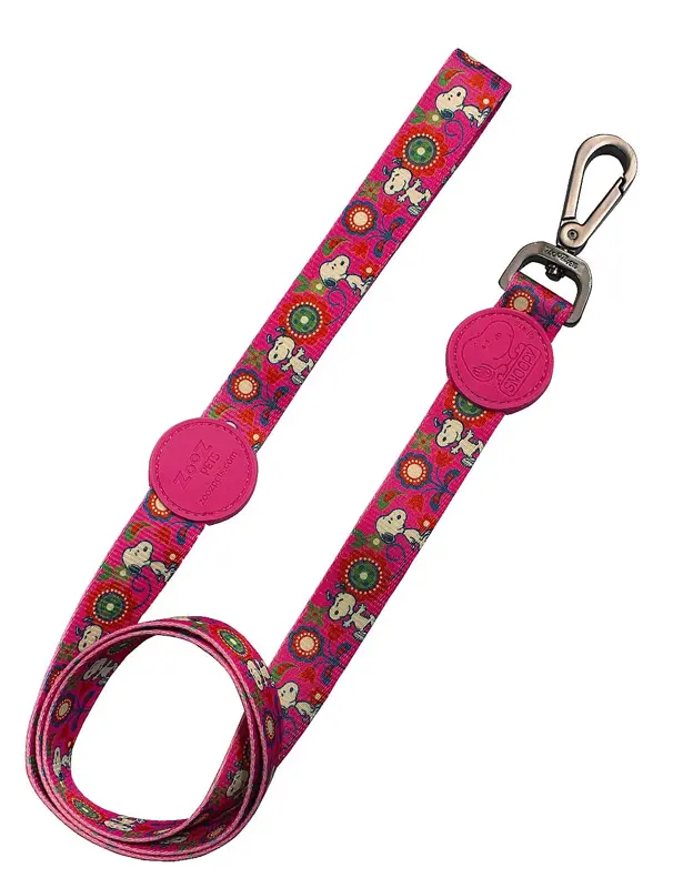 ZOOZ PETS Povodac za pse Snoopy Flower S/M roze