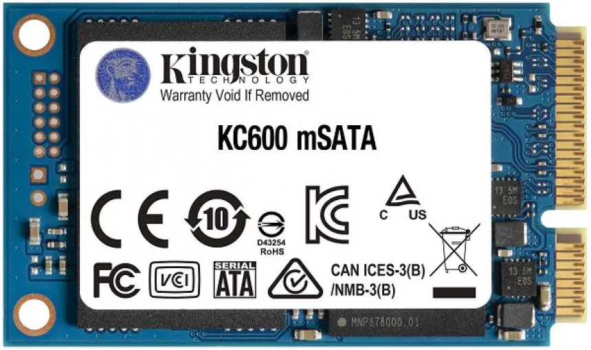 Kingston SKC600MS/256G mSATA 256GB, SATA III, KC600, 3D TLC NAND, Read up to 550MB/s, Write up to 500MB/s, XTS-AES 256-bit encryption, TCG Opal 2.0, eDrive