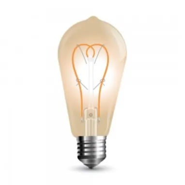 LED sijalica E27 5W 2200K amber staklo ST64 V-TAC