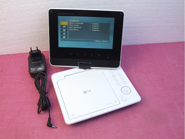 LG Portable DVD/DivX/USB/MP3/WMA/JPEG Player+GARANCIJA!