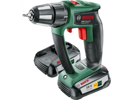 BOSCH zeleni alat PSB 18 Li-2 Ergonomic, Akumulatorska vibraciona bušilica