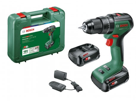 BOSCH Akumulatorska vibraciona bušilica UniversalImpact 18V-60; 2x2,0 Ah 06039D7102
