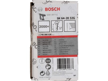 BOSCH Ravni ekser sa upuštenom glavom SK64 2608200528