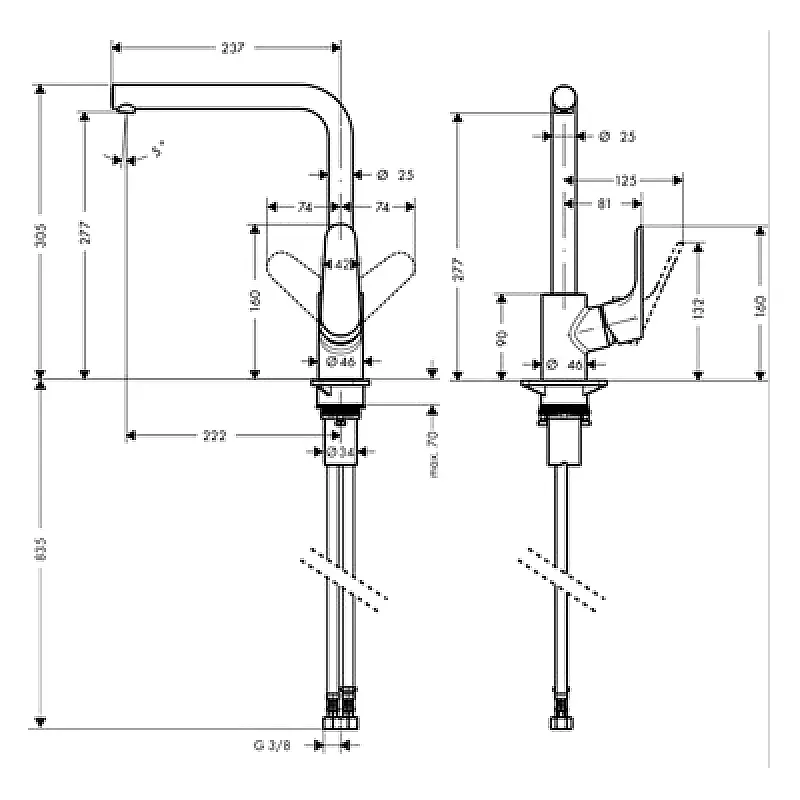 Focus new kuhinjska slavina sa 2 cevi