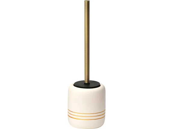 Tendance WC četka Gold Stripes keramika/inox drška 39,5x11cm