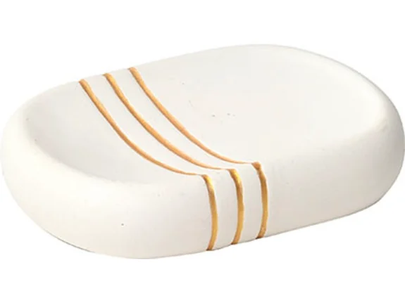 Tendance Posuda za sapun Gold Stripes keramika 12x9x2,5cm