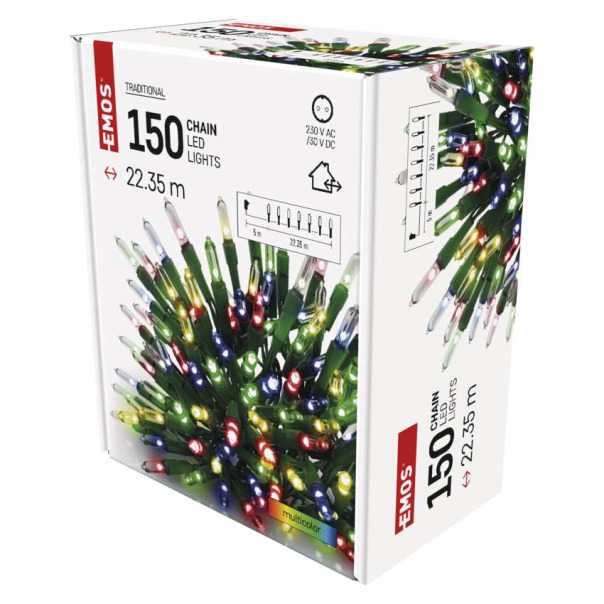 EMOS LED svetlosni lanac - tradicional, 150 LED, 223 mID: EK000786130