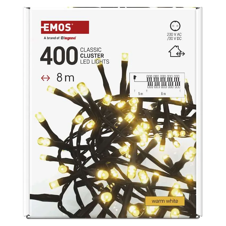 EMOS lanac CLASSIC 400 LED - JEŽ 8mID: EK000786111