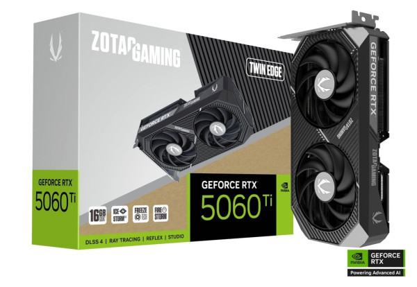 Zotac SVGA RTX 5060-Ti Twin Edge 8GB GDDR7, ZT-B50620E-10M