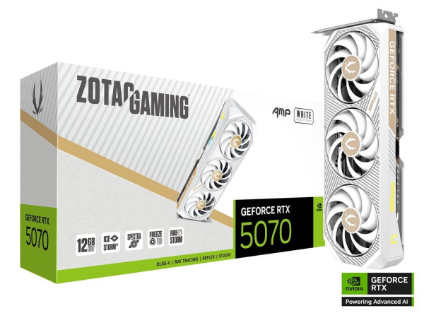 Zotac SVGA RTX 5070 AMP Gaming White Edition 12GB GDDR7 192bit, ZT-B50700FQ-10P
