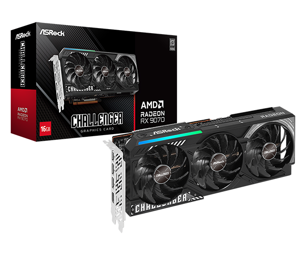ASRock SVGA Radeon RX 9070 Challenger 16GB, RX9070 CL 16G