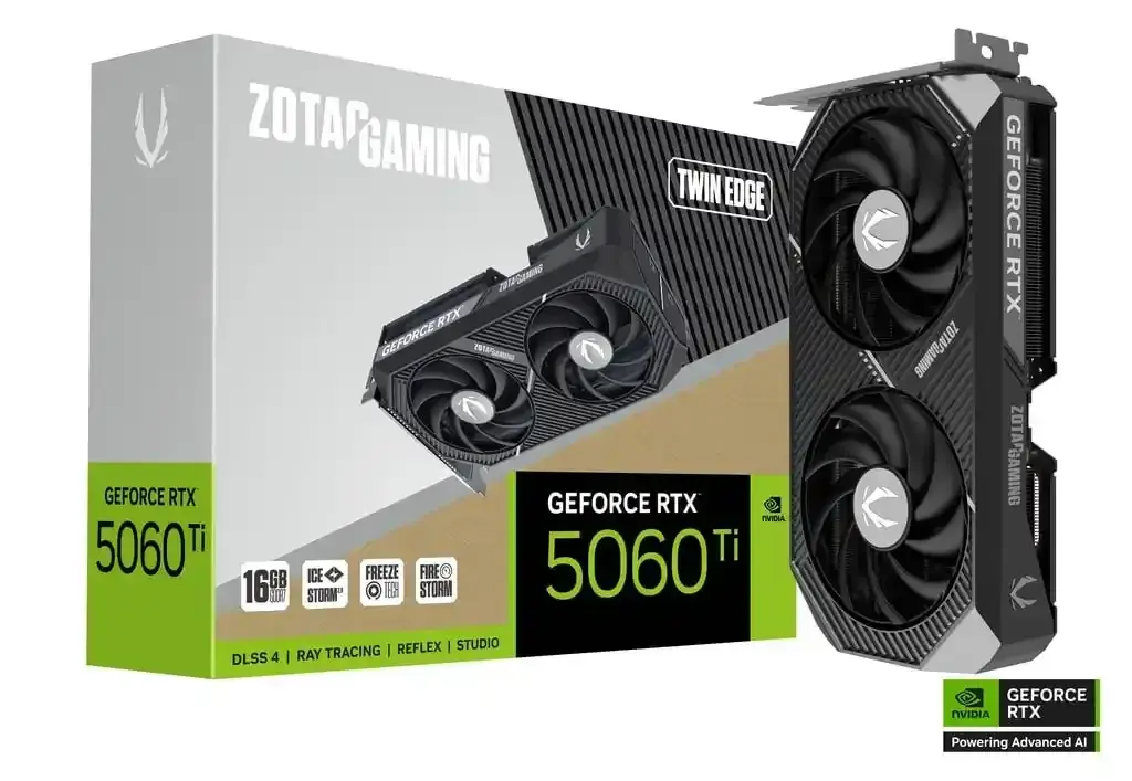 Zotac Grafička karta GeForce RTX 5060 Ti, Twin Edge, Gaming, 16GB, DDR7, 128 bit, 3xDP/HDMI
