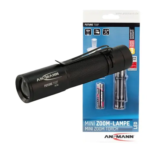 ANSMANN Baterijska lampa T50F, LED, Crna