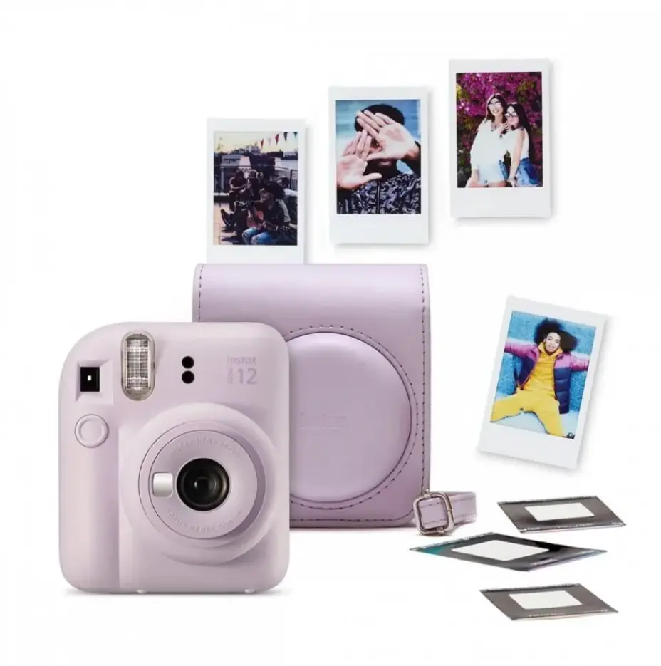Fuji Set Fotoaparat Instax Mini 12 + Futrola i 10 filmova, Ljubičasti