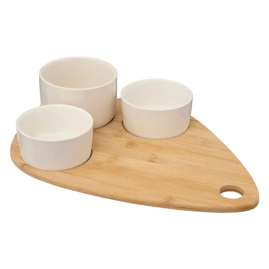 SECRET DE GOURMET Set za predjelo, Porcelan-bambus, Beli