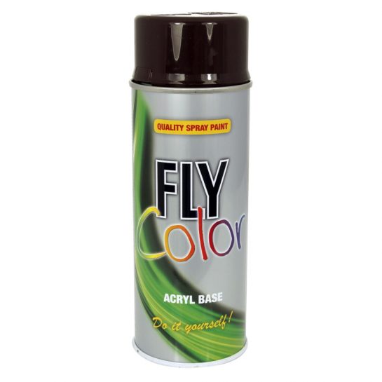 Boja u spreju Crna Sjaj Fly Color 400ml – Motip 400673
