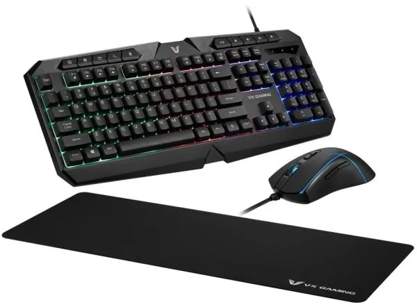 Volkano X Tastatura + miš + podloga USB Volkano VX Helios VX-148-BK US crna