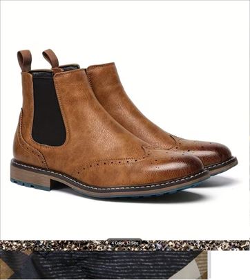 Mens Wing-tip Brogue Chelsea Boots - 4 boje