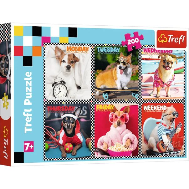 TREFL Puzzle za decu Happy dogs 13279 - 200 delova