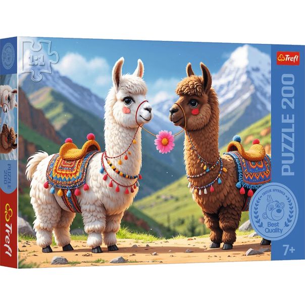 TREFL Puzzle Colorful llamas 13356 - 200 delova