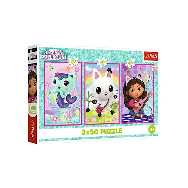 TREFL Puzzle Gabby's Dollhouse 34876 - 3x50 delova