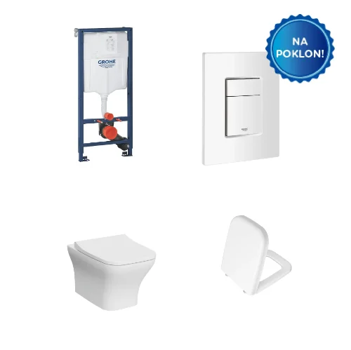 Grohe i Vitra Konzolni Set - Bela Tipka