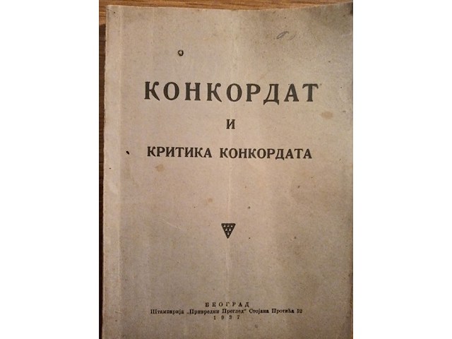 Konkordat i kritika konkordata,1937