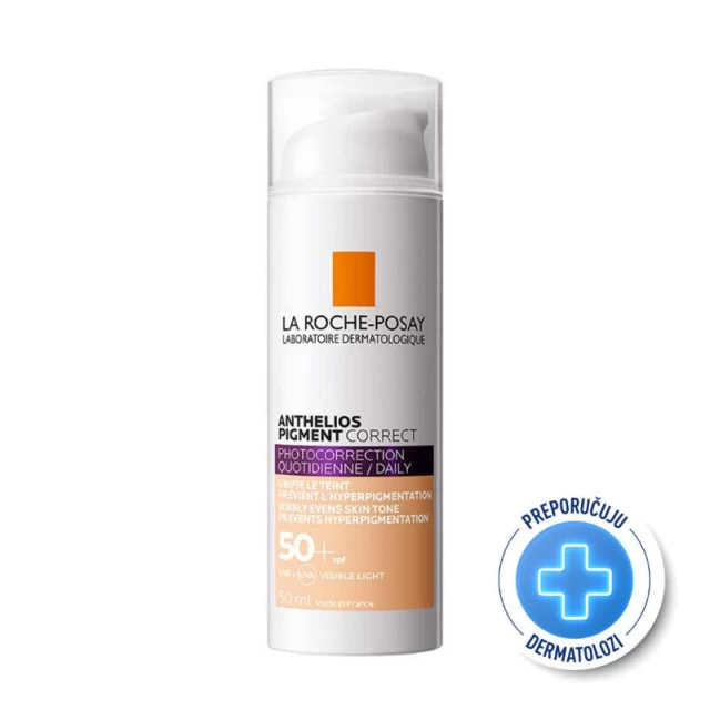 LA ROCHE POSAY ANTHELIOS PIGMENT CORECT SPF50+ TONIRANA KREMA, SVETLIJA 50ML