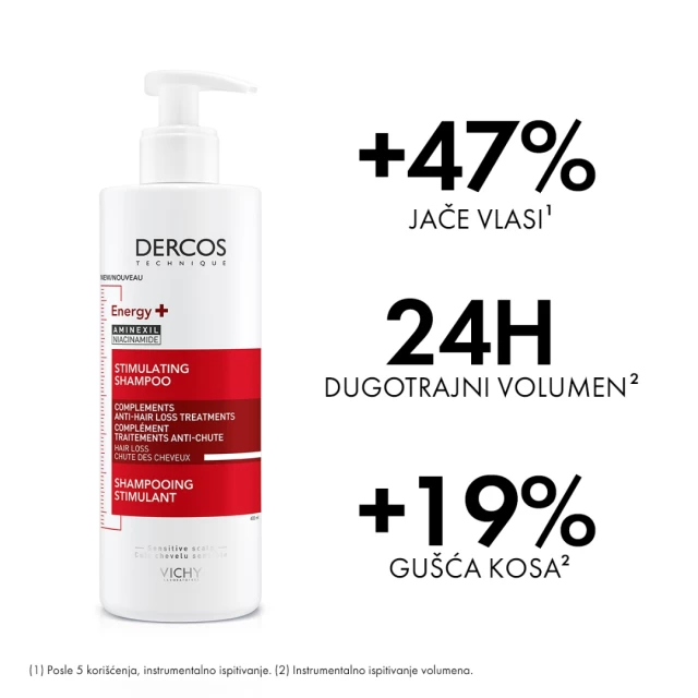 VICHY DERCOS ENERGETSKI ŠAMPON PROTIV GUBITKA KOSE 400ML