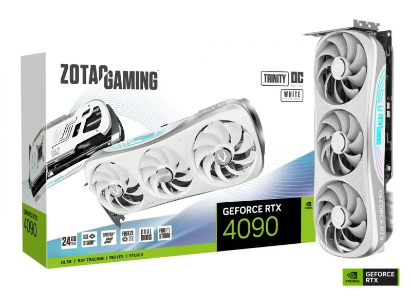 ZOTAC Zotac Gaming Geforce RTX 4090 Grafička karta Trinity OC White Edition 24GB DDR6 384 bit 3xDP/HDMI
