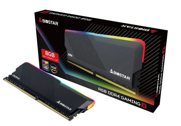 BIOSTAR Memorija DDR4 8GB 3200MHz RGB GAMING X crna