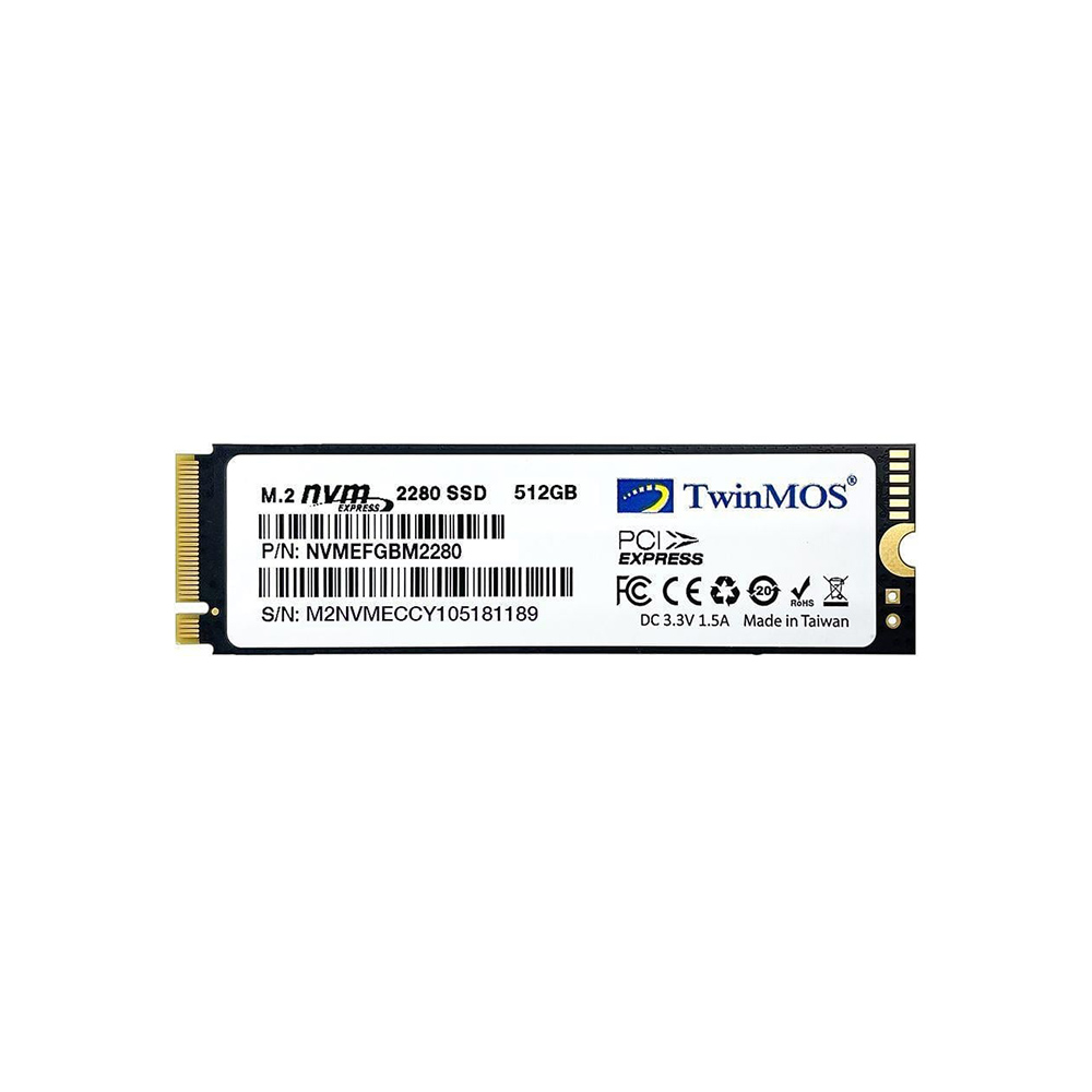 TwinMOS M.2 NVMe SSD 512GB (3600/3250 MB/s, NVMe512GB2280AP)