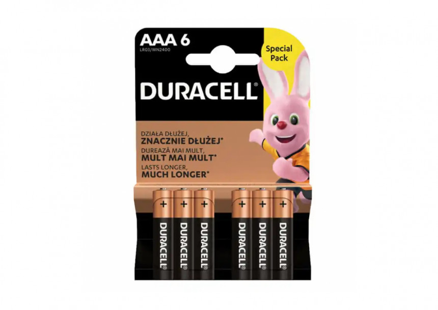 Baterija Duracell Basic AAA 1/6