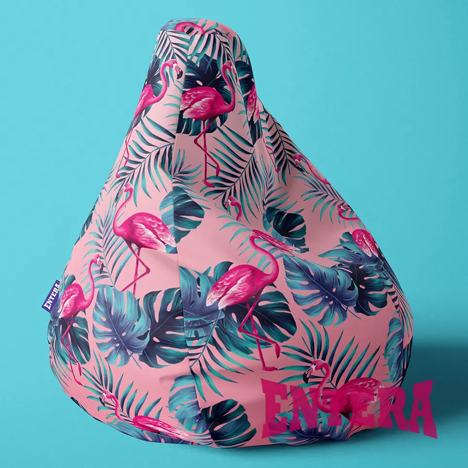 ENTERA Lazy Bag - Roze flamingosi - 022