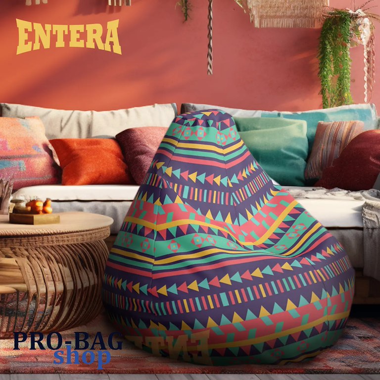 ENTERA Lazy Bag - Boho šareni geometrijski oblici - 081