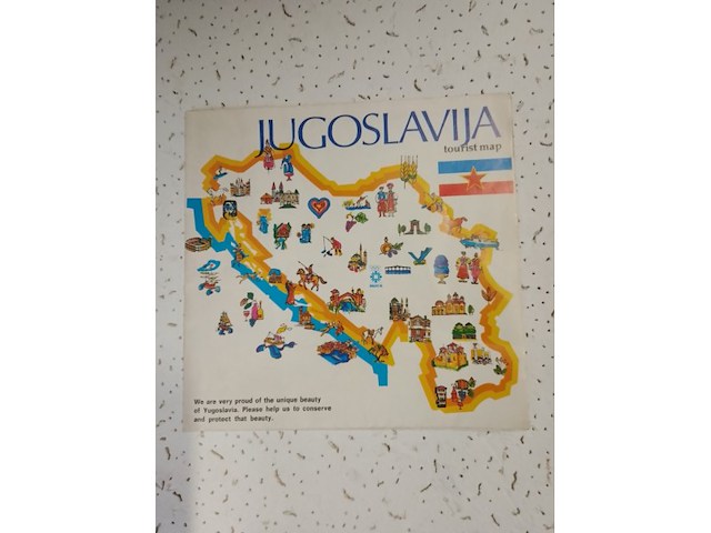 Jugoslavija turistička mapa