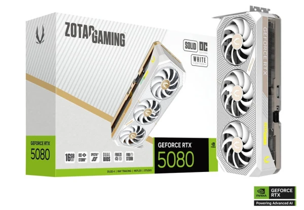ZOTAC RTX 5080 SOLID OC White Edition 16GB GDDR7 Grafička karta