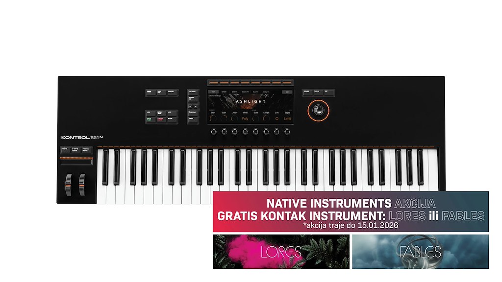 NATIVE INSTRUMENTS Komplete Kontrol S61 MK3 MIDI klavijatura + AKCIJA: GRATIS Lores ili Fables