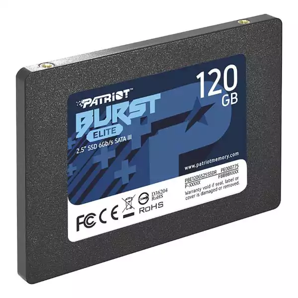 Patriot 2.5" SATA SSD 120GB Burst Elite (450/320 MB/s, PBE120GS25SSDR)