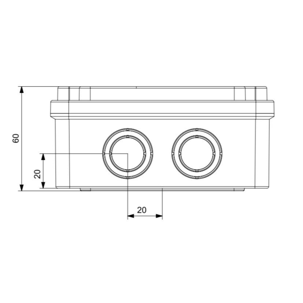 RAZVODNA KUTIJA OG 80x120x55mm ABS SIVA EP320310 Eraplast