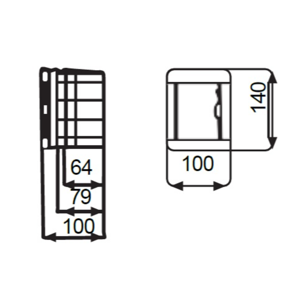 EP-1-2U RAZVODNA TABLA 1-2 OSIGURACA UZIDNA EP220130 Eraplast